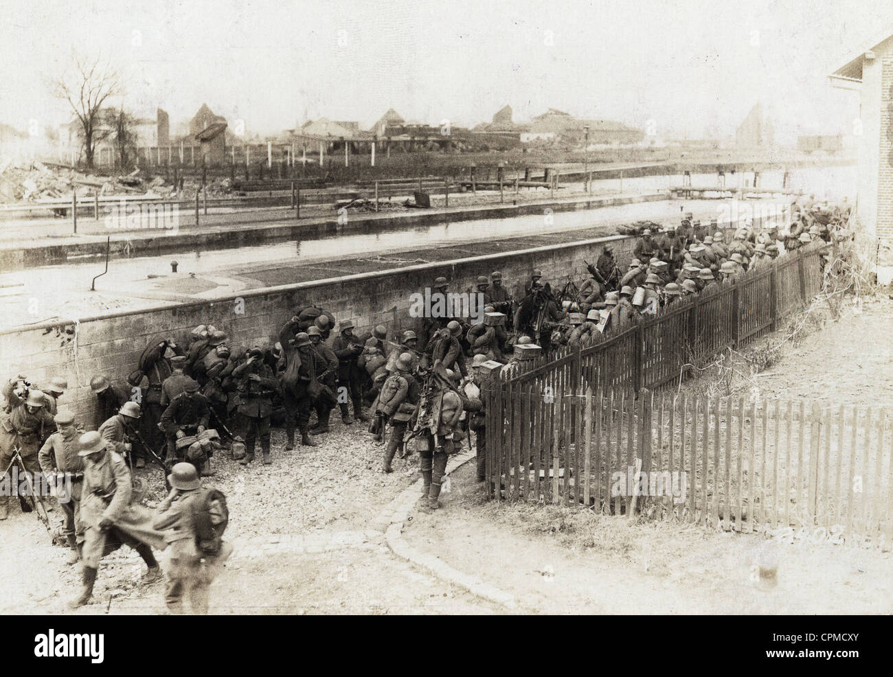 German reserves during the defensive battle of Arras, 1917 Stock Photo ...