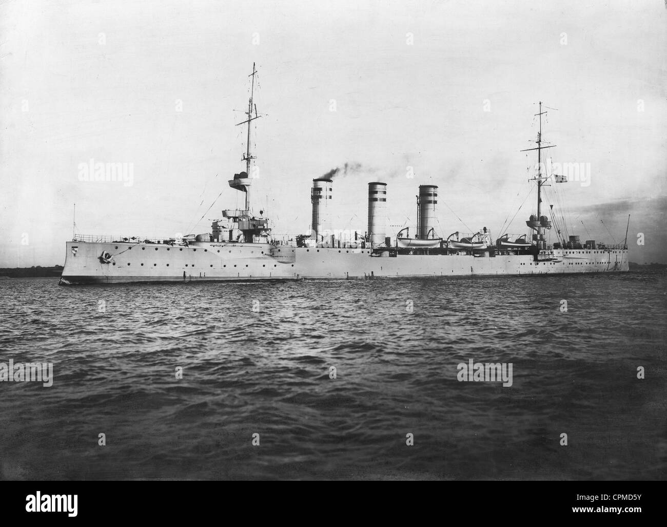 The German cruiser 'Mainz', 1913 Stock Photo - Alamy