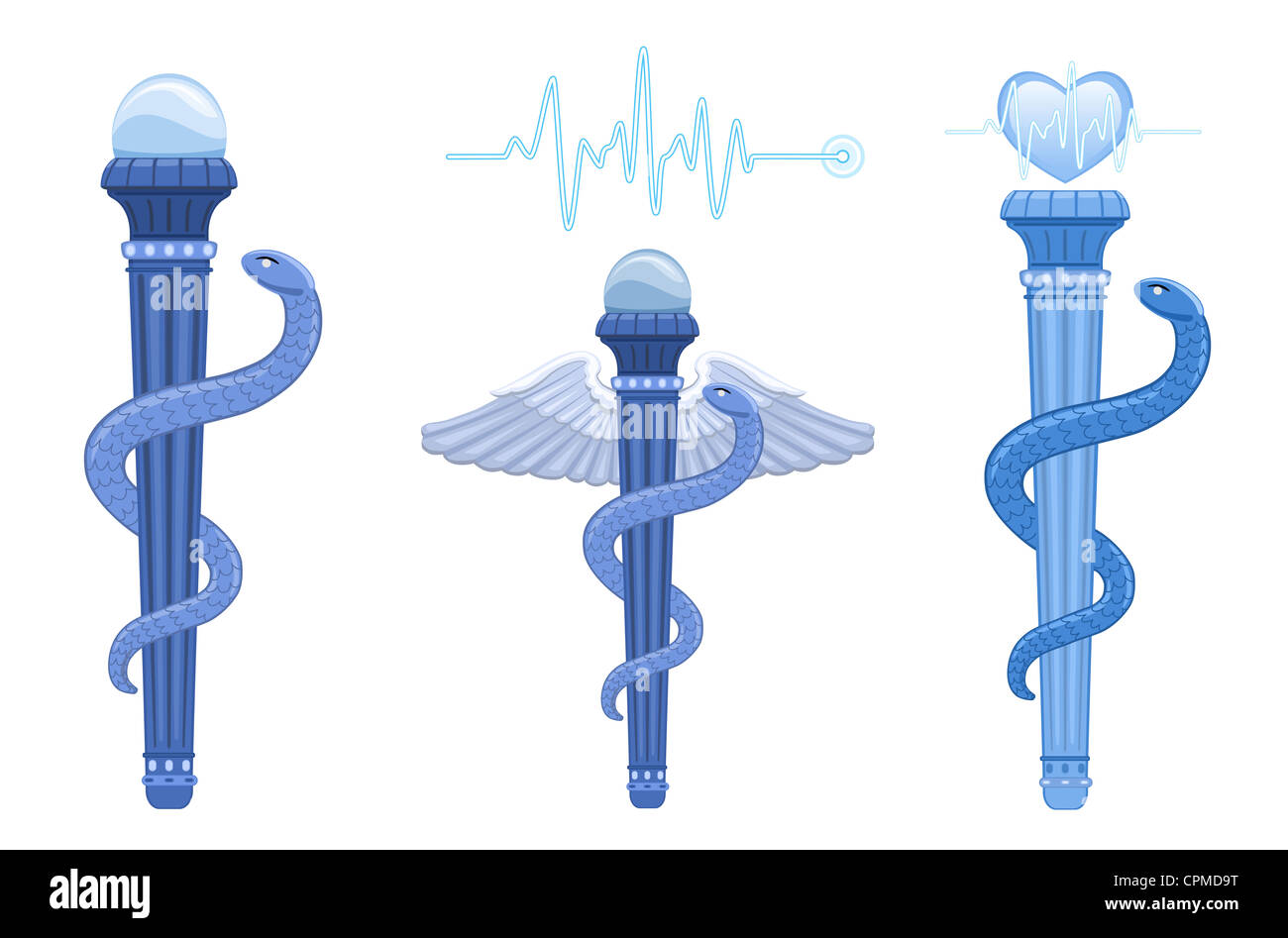 The Asklepian - Rod of Asclepius and Hermes Caduceus - ancient Greek ...