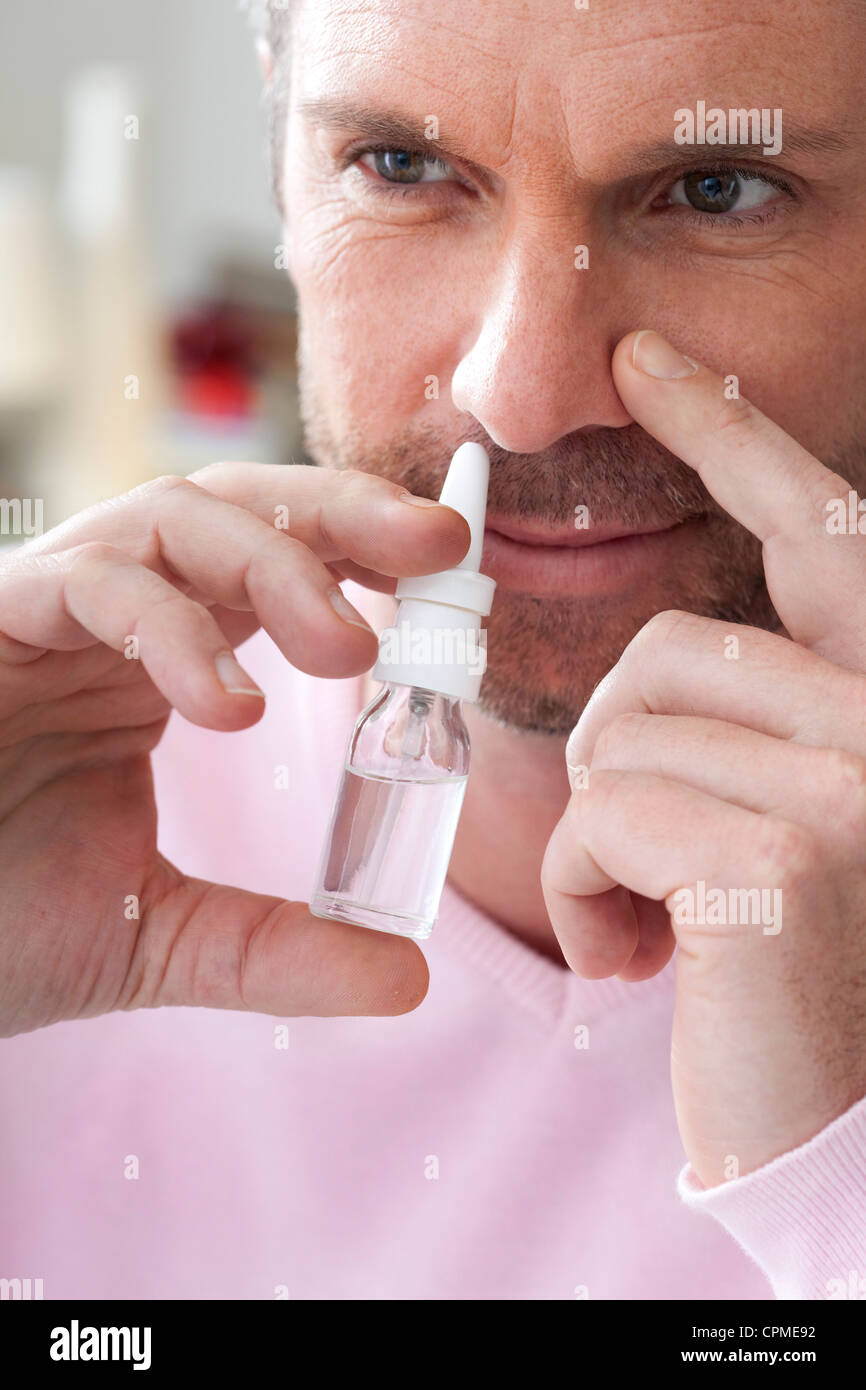 Male Nasal Spray High Resolution Stock Photography and Images - Alamy