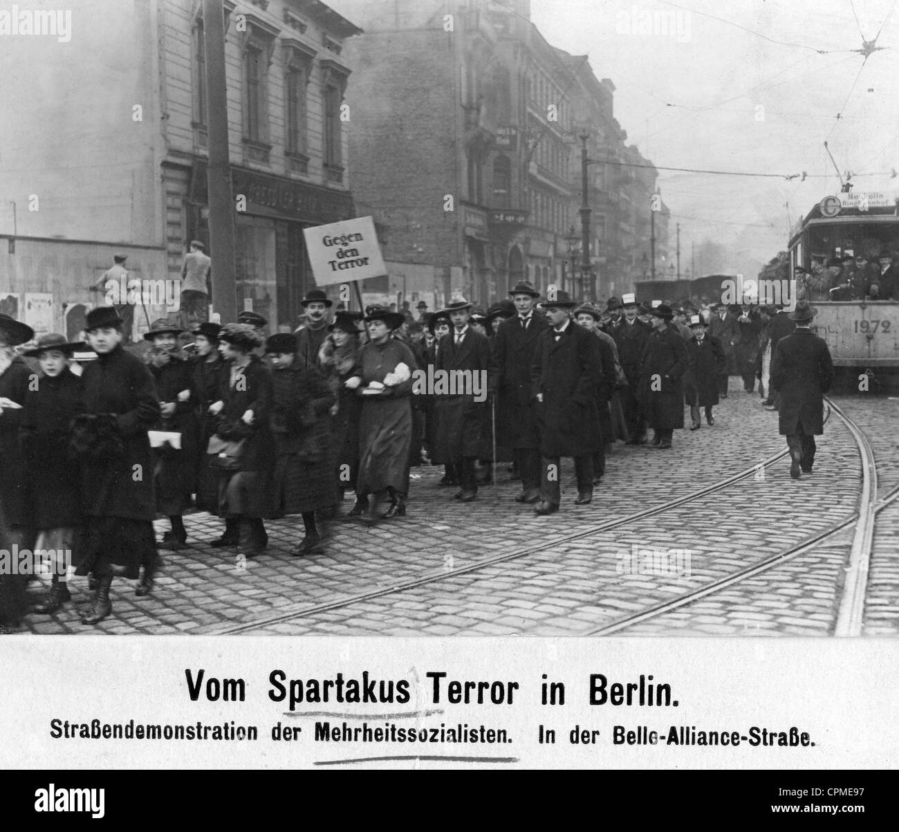 Demonstration against the Spartacists in Berlin, 1919 Stock Photo - Alamy