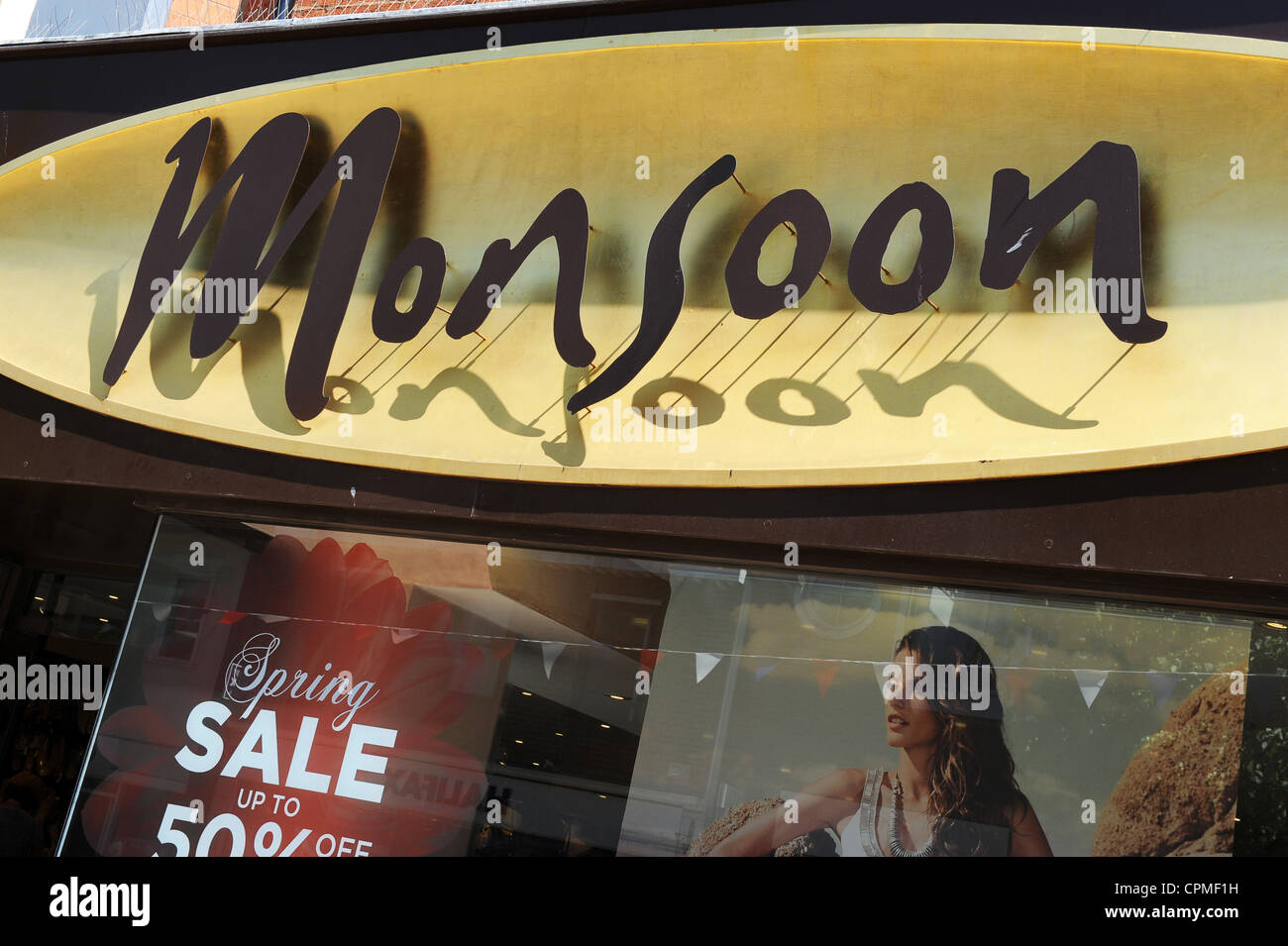 Monsoon shop logo and sign in Solihull Uk Stock Photo - Alamy
