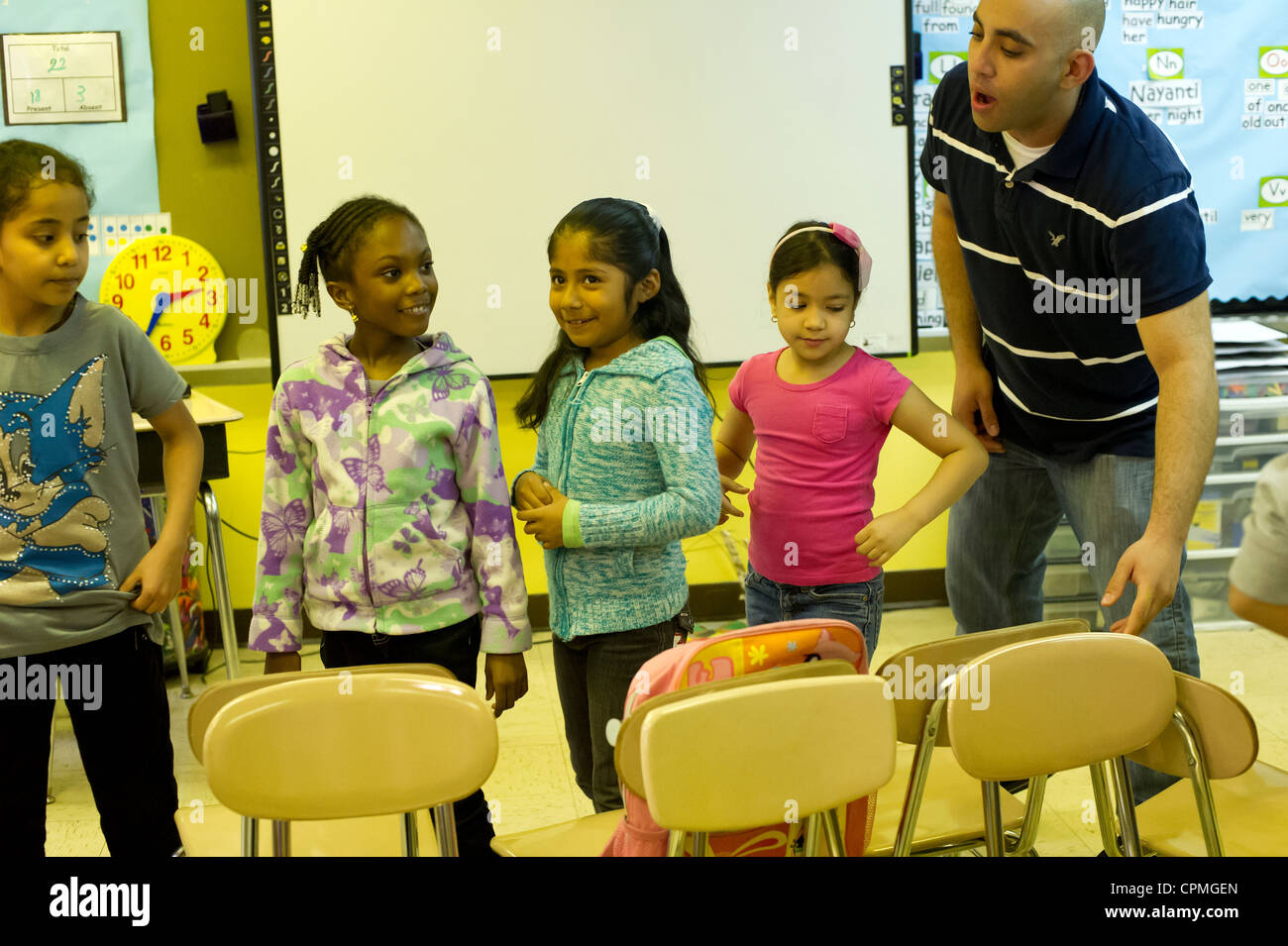 First and second grade Arabic class in New York Stock Photo - Alamy
