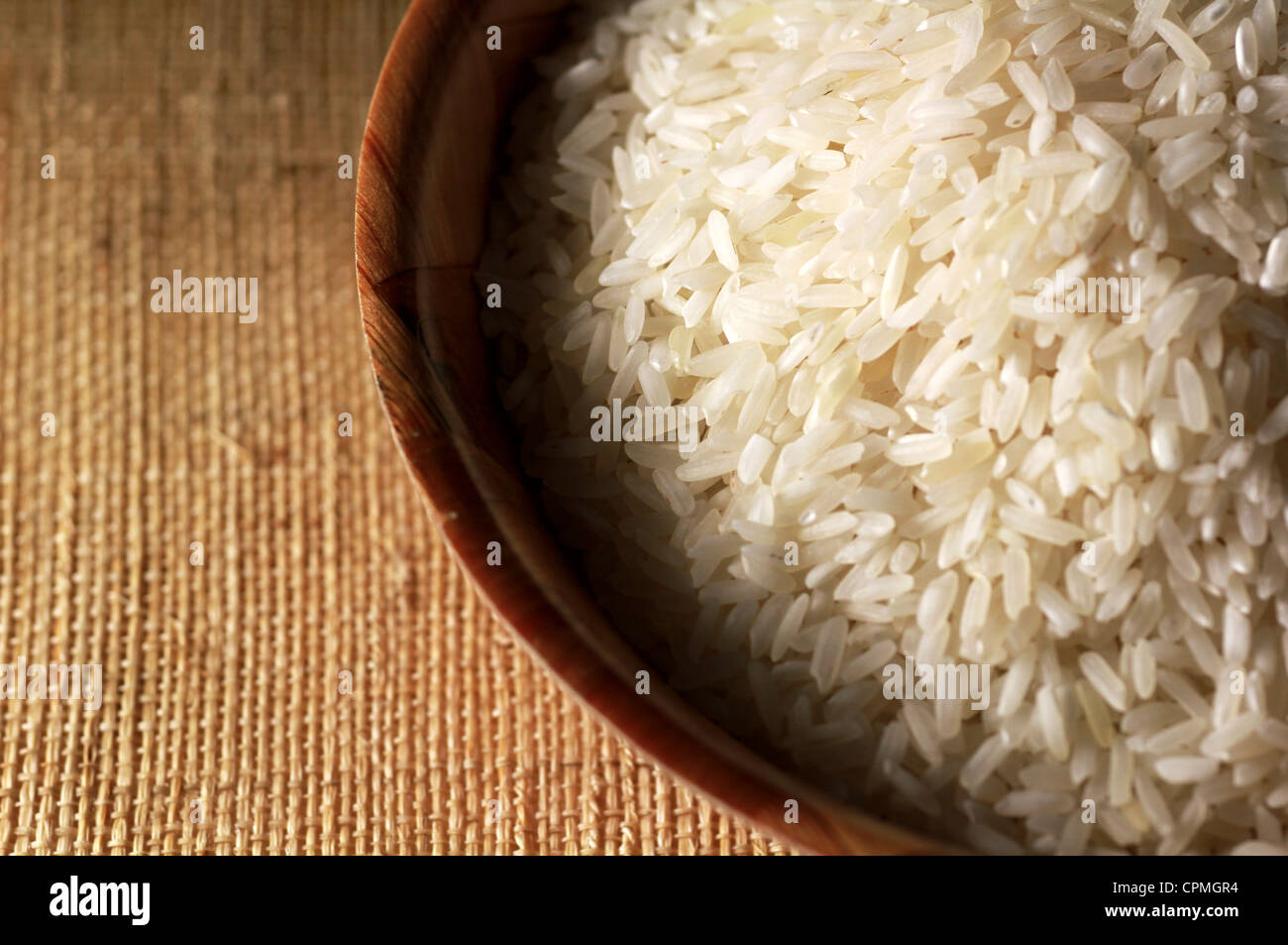Bowl of rice, overhead close-up Stock Photo - Alamy