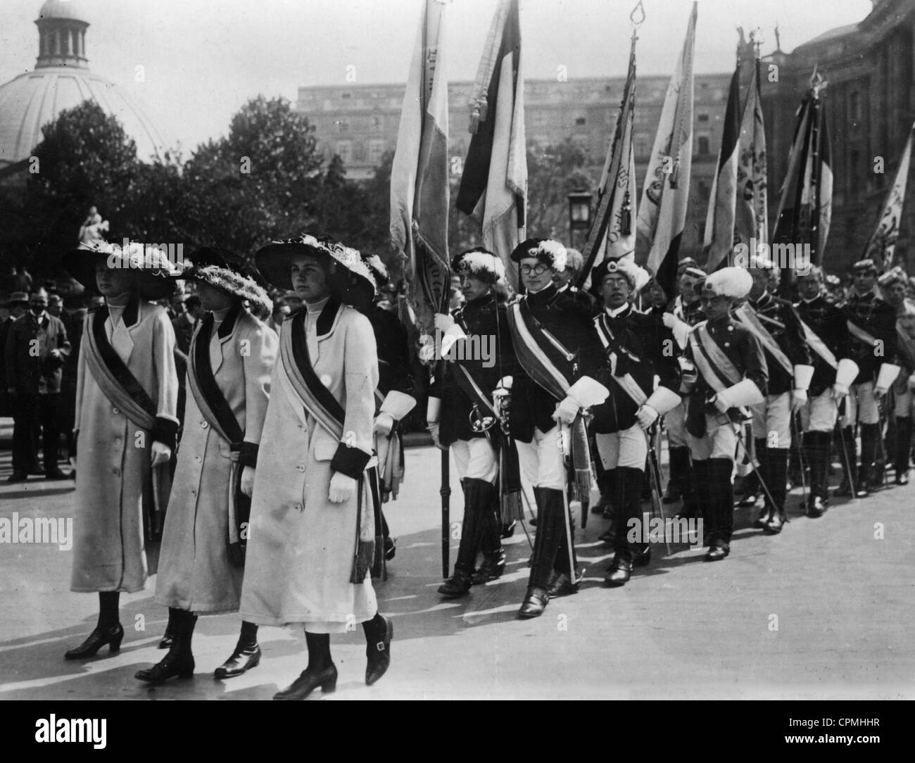 Procession to the Frederick William Day of University in Berlin, 1925 ...