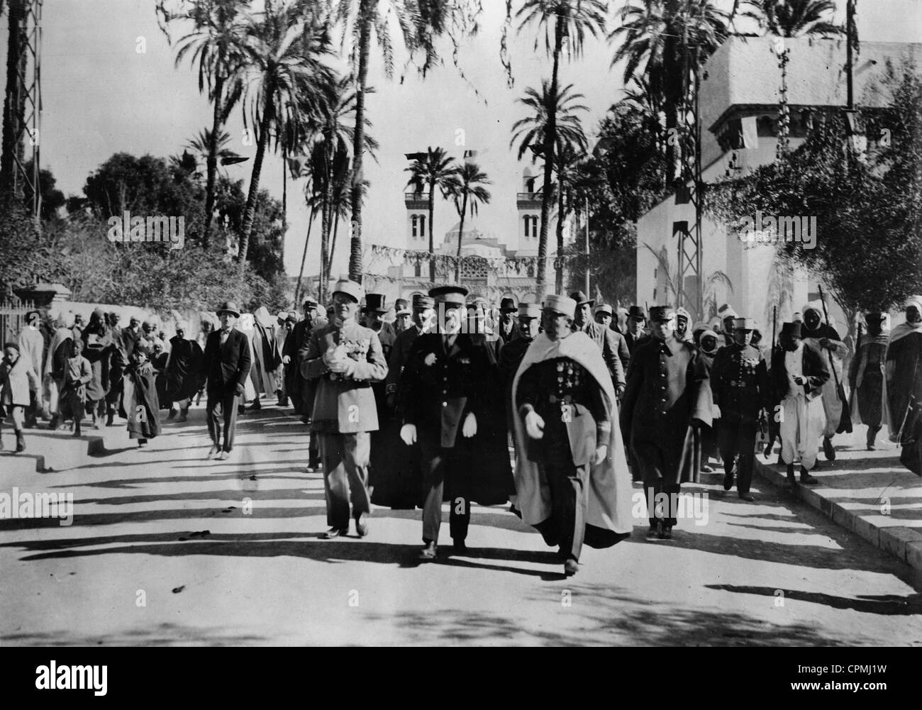 Jules Carde on an inspection tour in Algeria, 1932 Stock Photo - Alamy