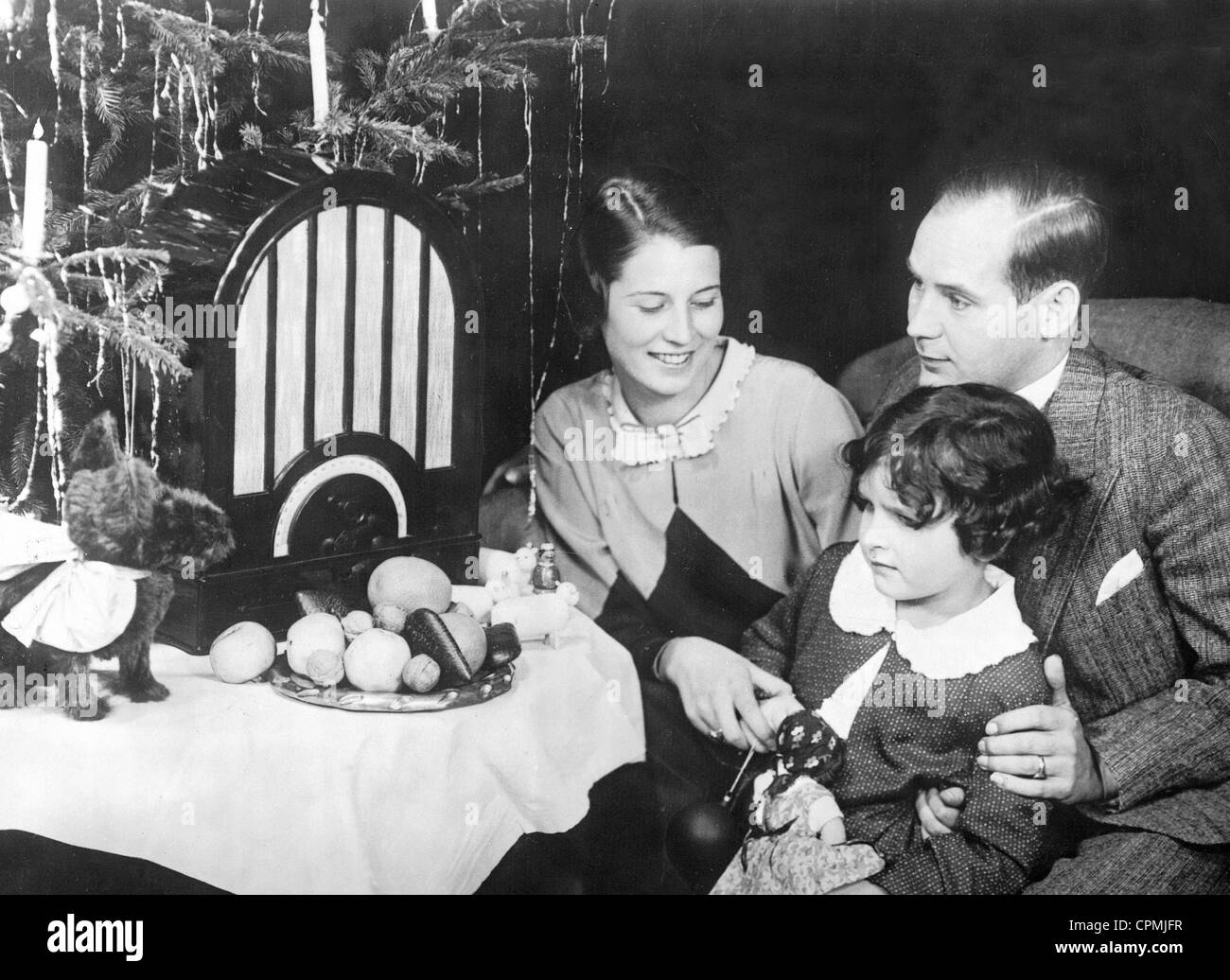Family at Christmas, 1936 Stock Photo - Alamy