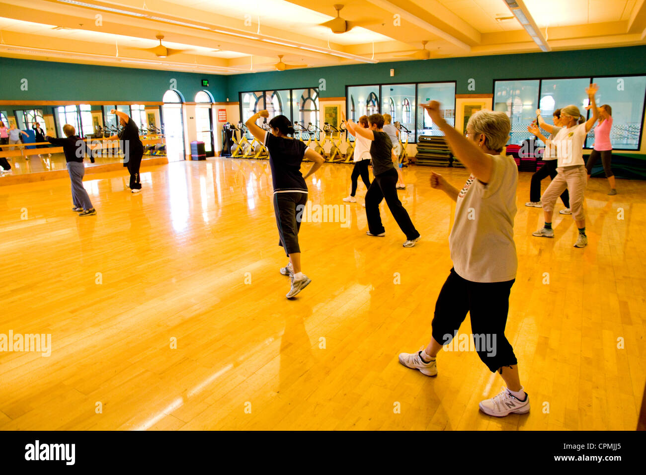 Exercise class, PebbleCreek retirement community, Goodyear, AZ, USA ...