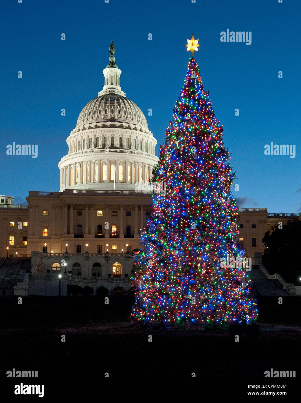 Us capitol building christmas tree hi-res stock photography and images ...