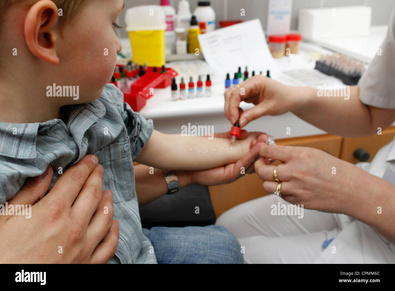 ALLERGY TEST, CHILD Stock Photo - Alamy