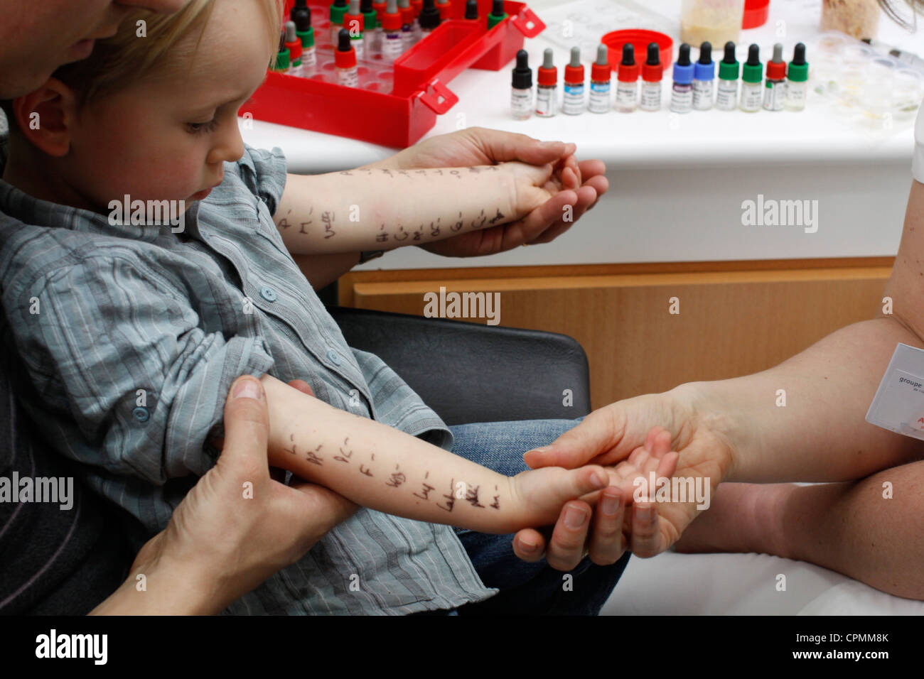 ALLERGY TEST, CHILD Stock Photo - Alamy