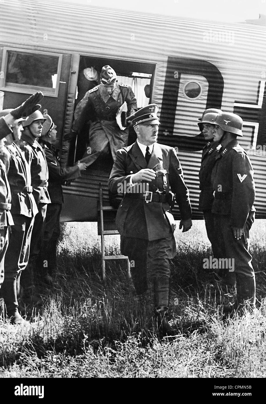 Arrival of Adolf Hitler to the stop on the front in Poland, 1939 Stock ...