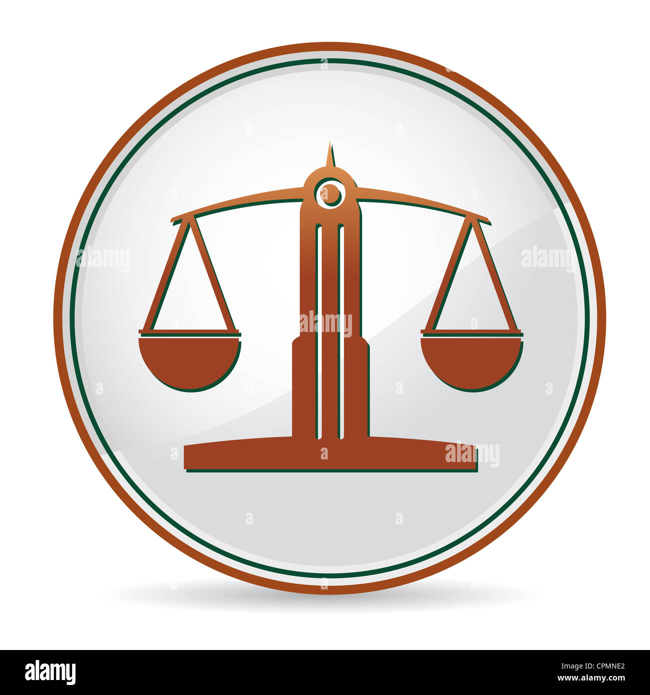 law balance icon in brown color Stock Photo - Alamy