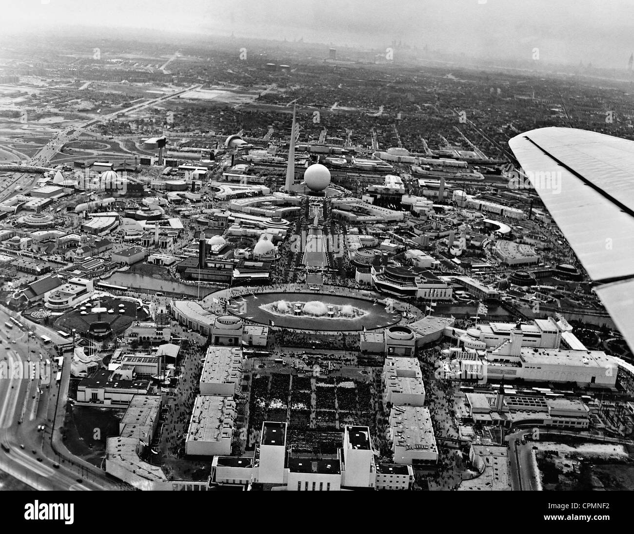 Aerial view of the site in the world exhibition in New York, 1940 Stock ...