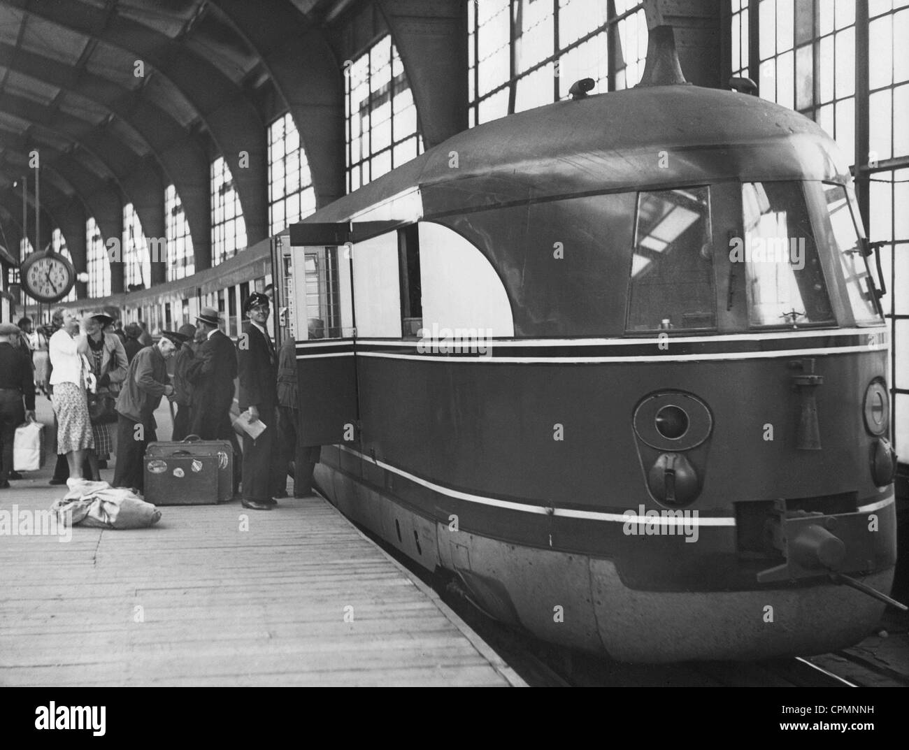 Flying Cologne in the train station Friedrichstrasse, 1938 Stock Photo ...