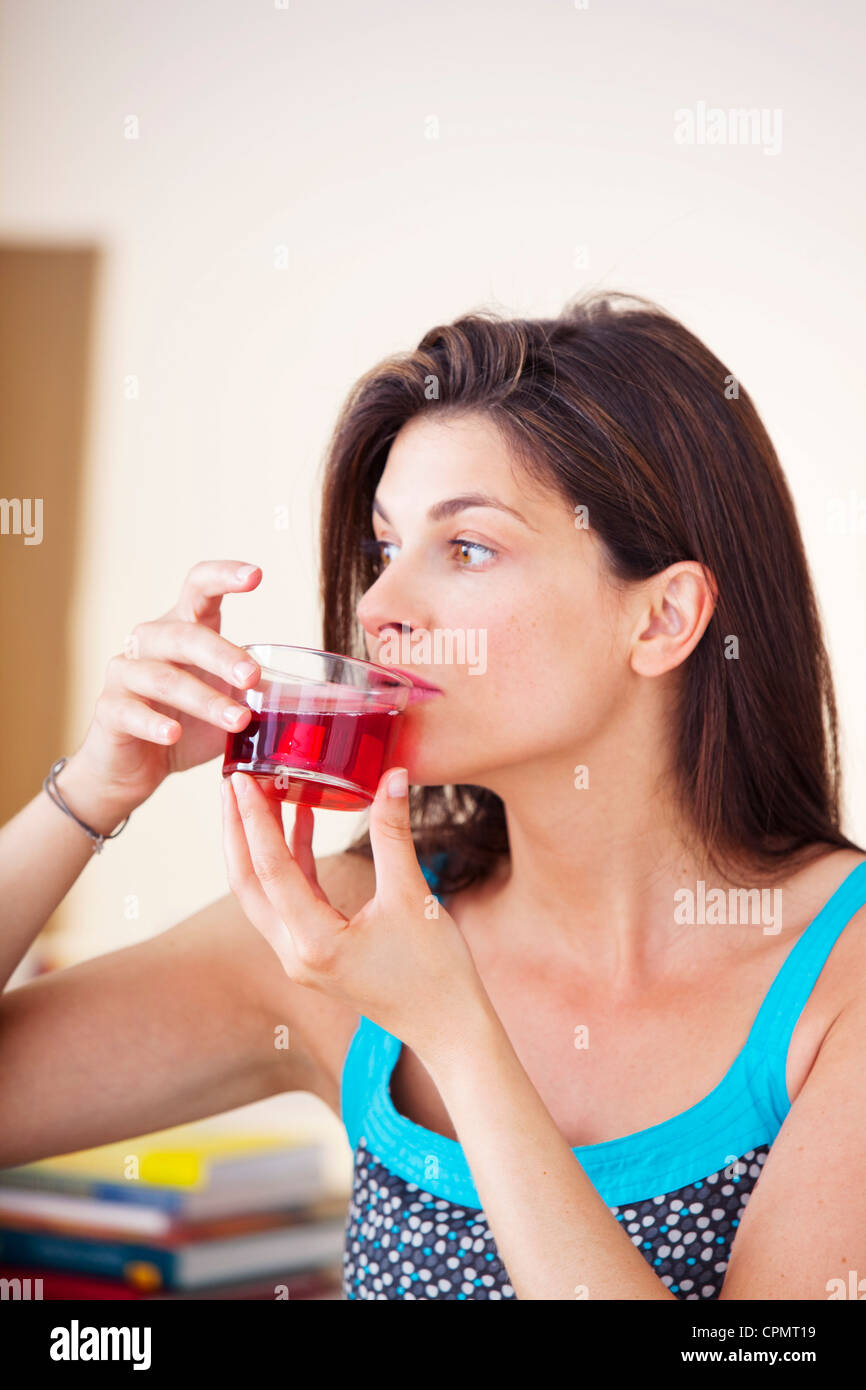 Cranberry juice woman with cold drink hi-res stock photography and ...