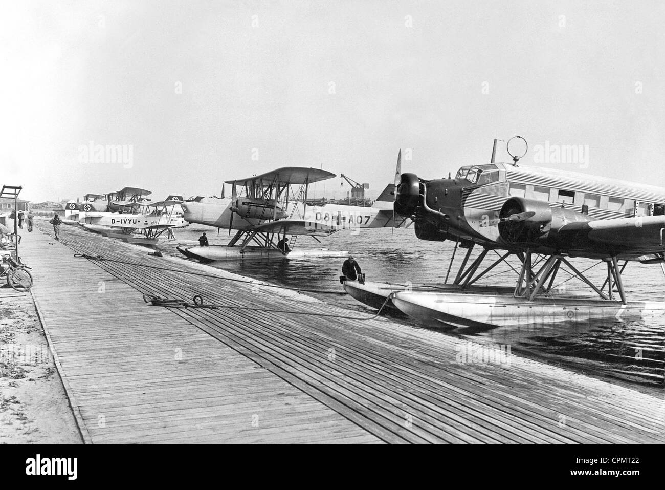 German water planes on a base on the Baltic Sea, 1939 Stock Photo - Alamy