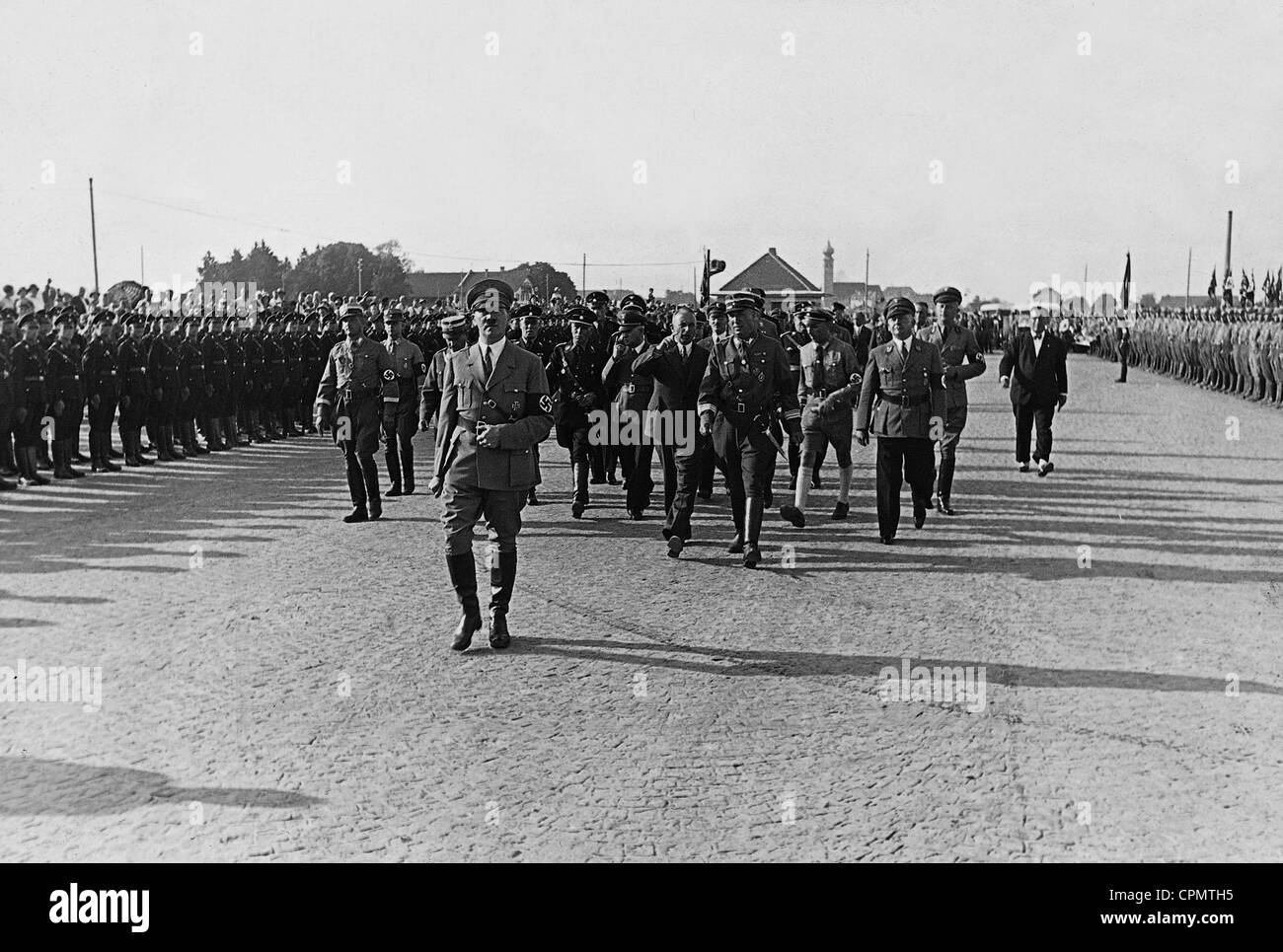 Adolf Hitler during the inauguration of the Reich highway from Munich ...