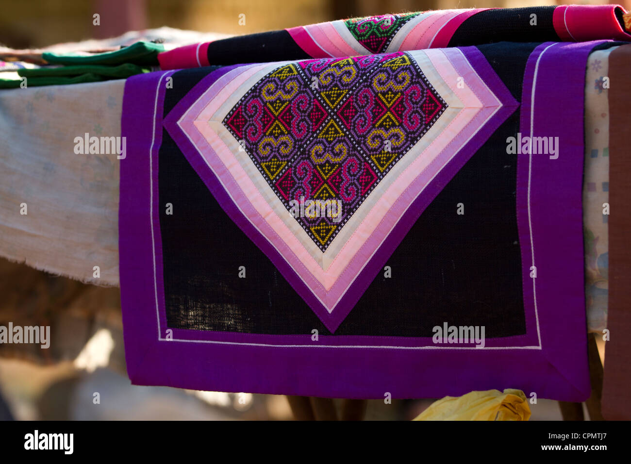 Traditional embroidered blanket Stock Photo - Alamy