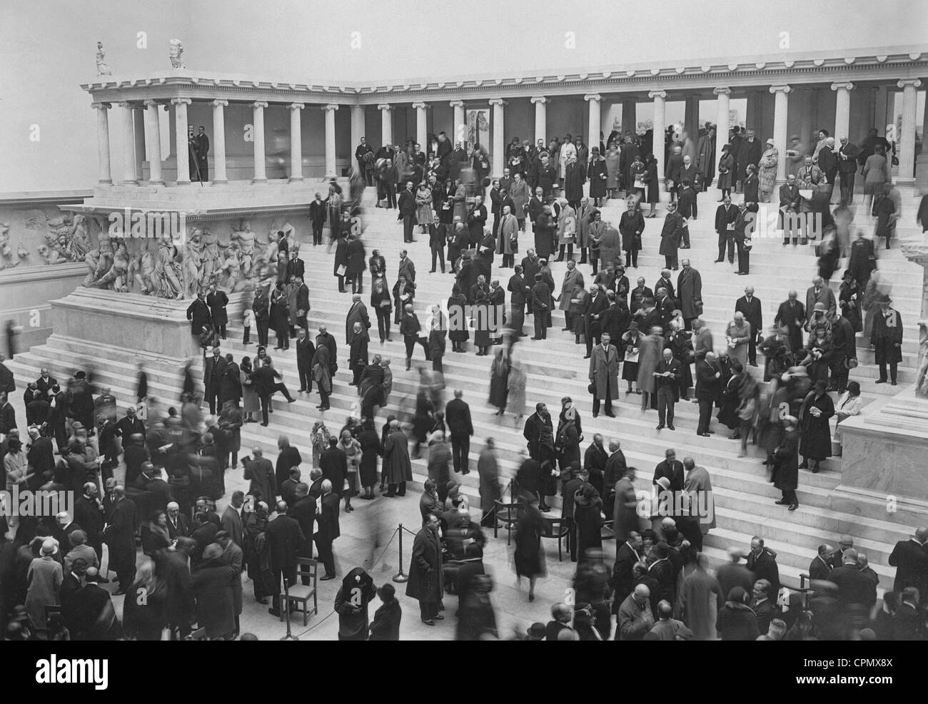 Pergamon altar in pergamon museum Black and White Stock Photos & Images ...