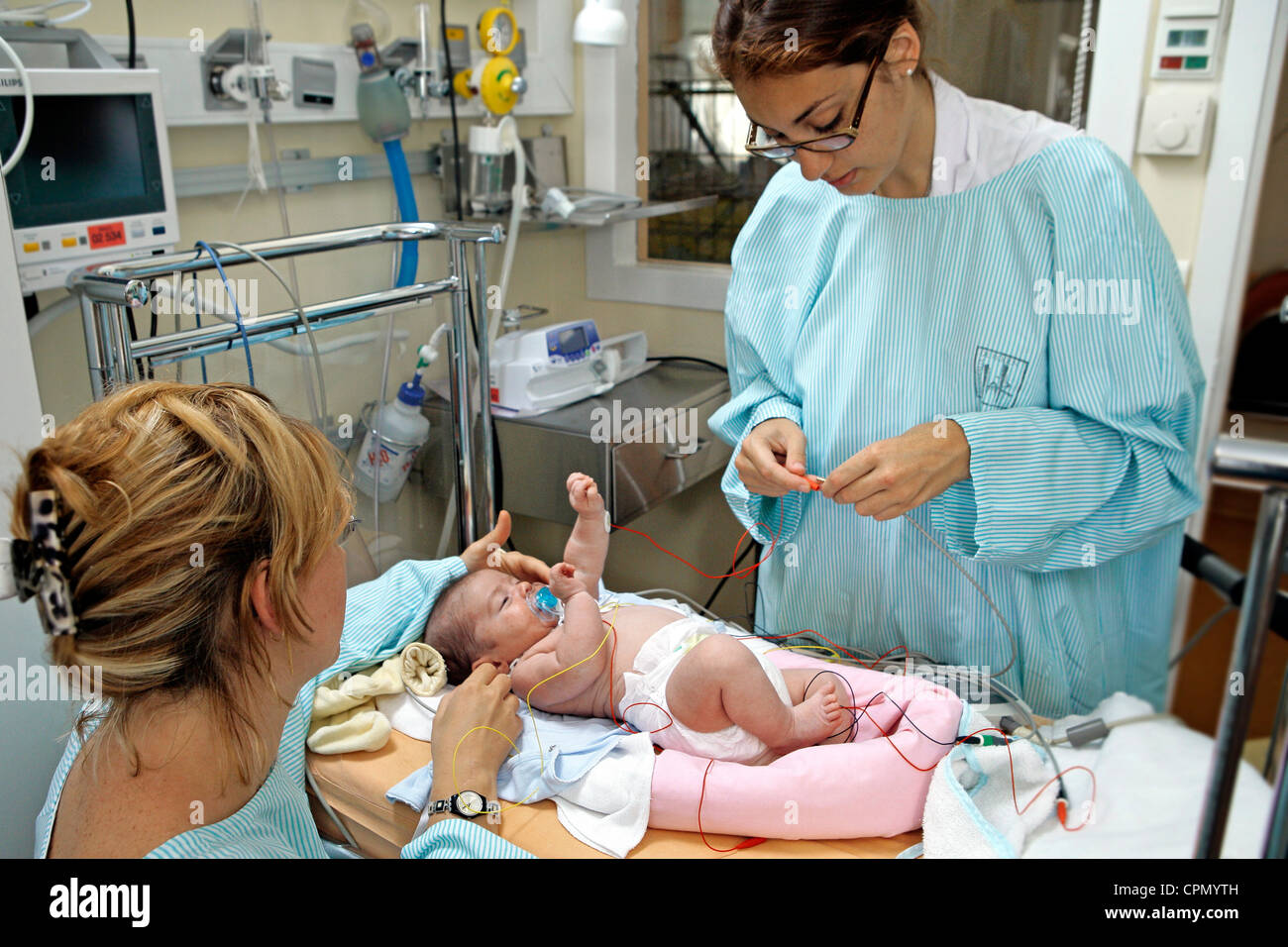 ECG OF A BABY Stock Photo - Alamy