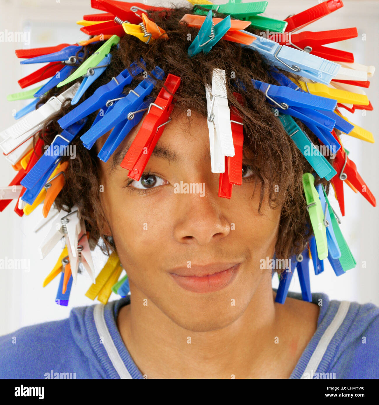 PORTRAIT OF ADOLESCENT BOY Stock Photo - Alamy