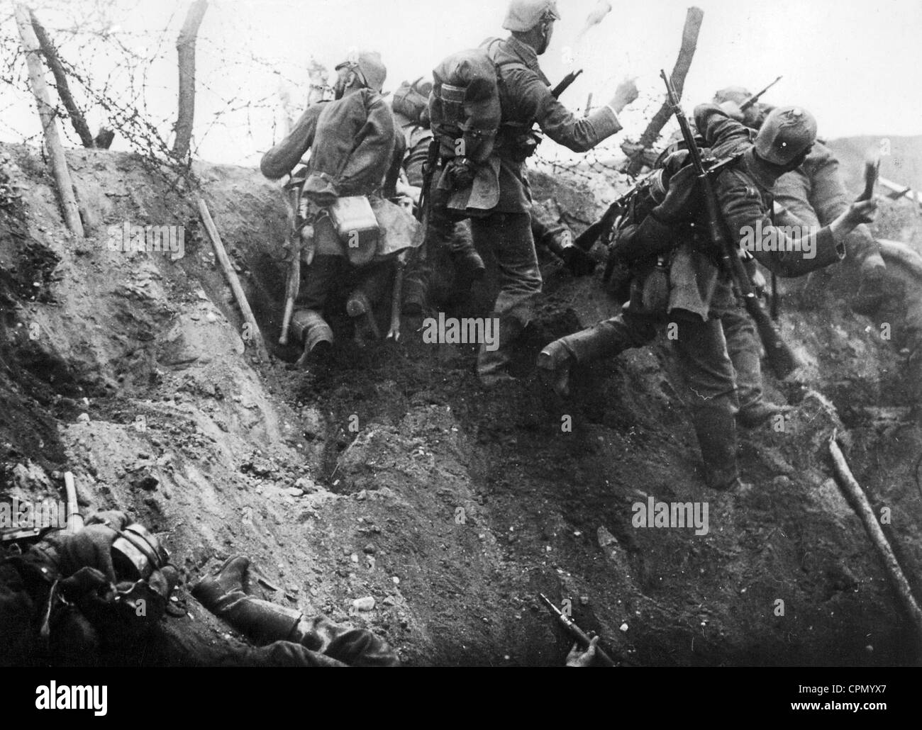 German soldiers in the battle, 1916 Stock Photo - Alamy