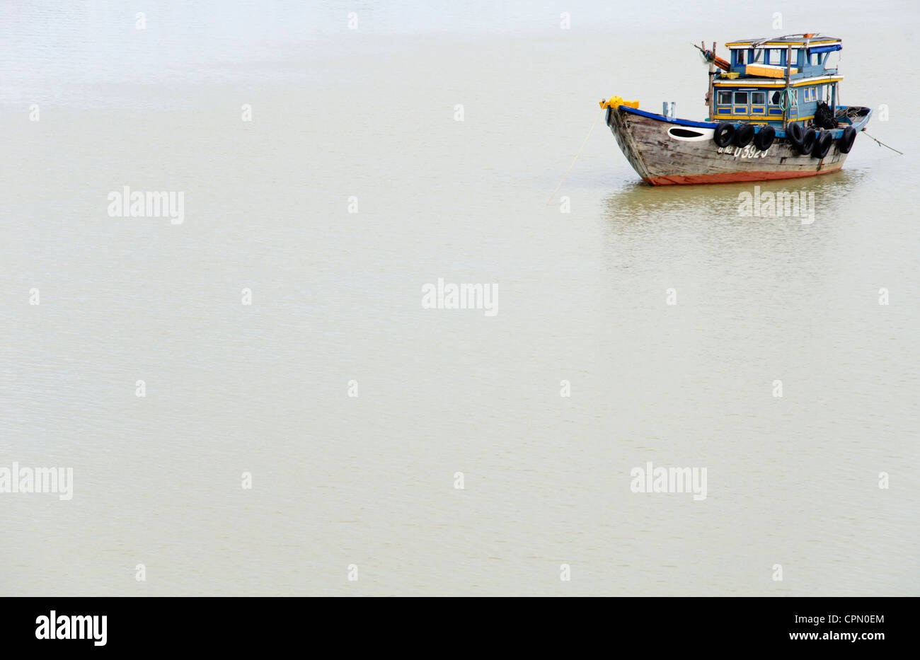 Typical Vietnamese boat Stock Photo - Alamy