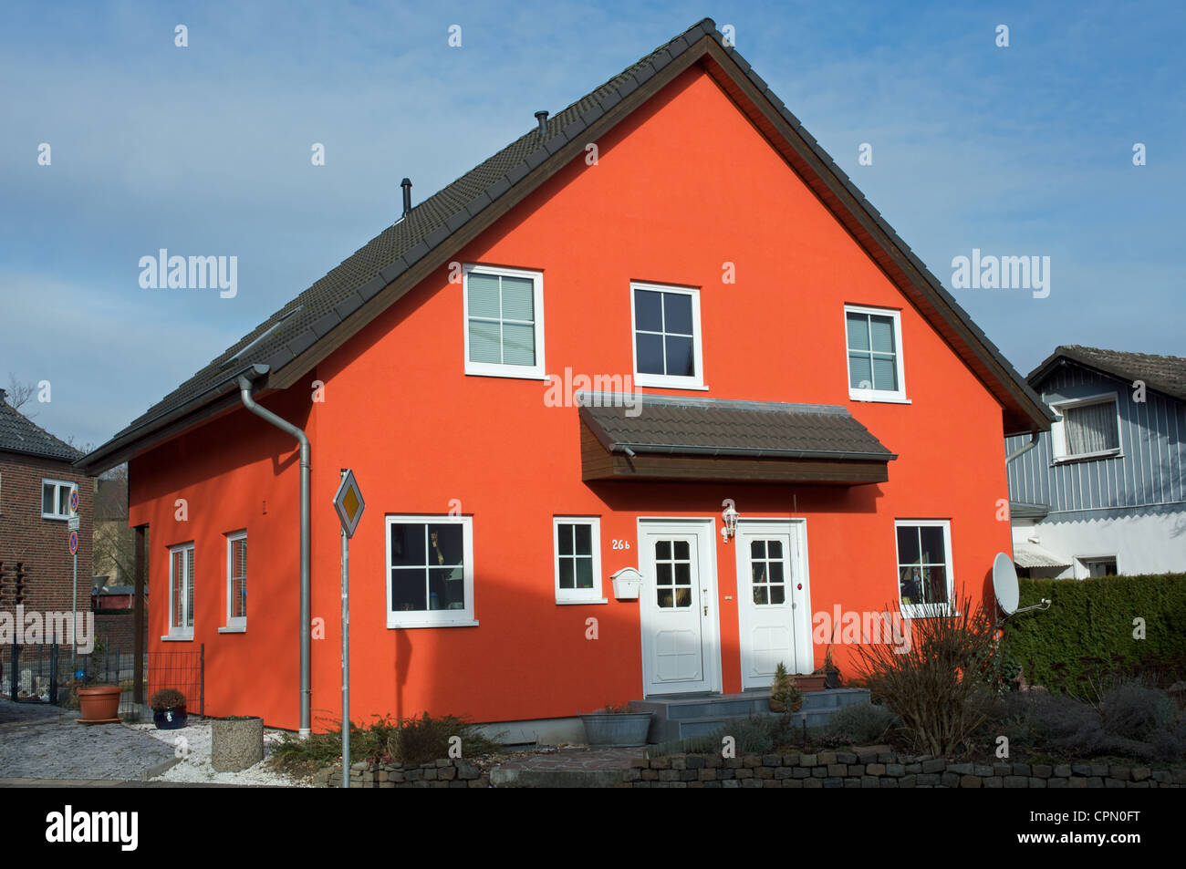 Modern German house Stock Photo - Alamy
