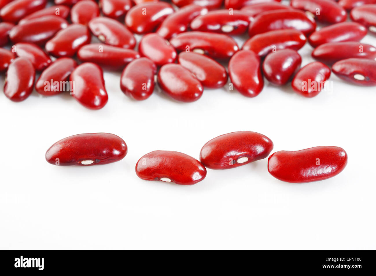 Kidney beans on a white background Stock Photo - Alamy