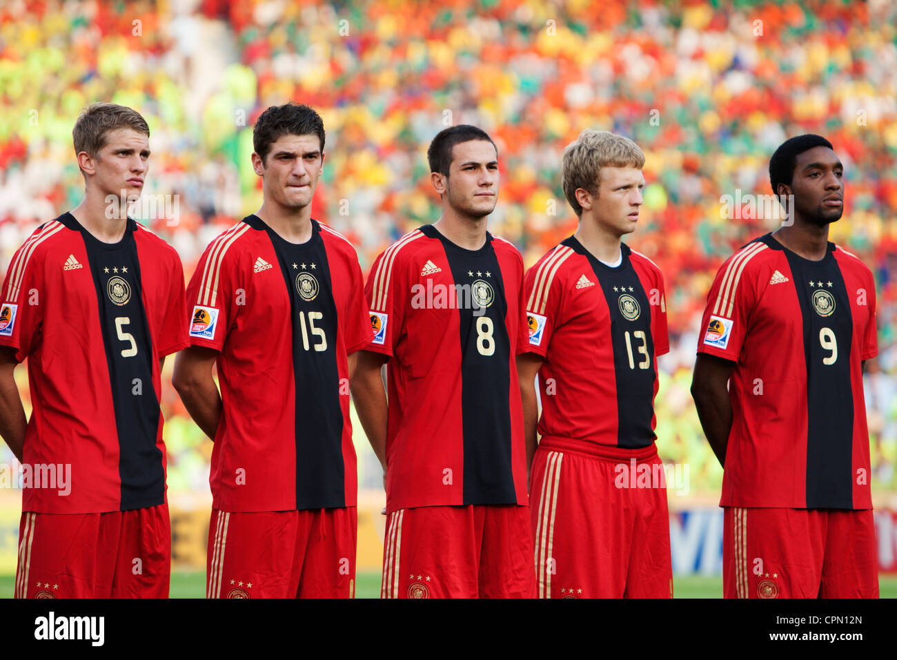 Germany players line up before a FIFA U-20 World Cup quarterfinal match ...