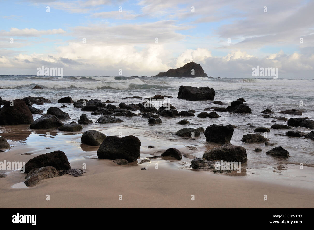 View along Koki beach park just outside of Hana, Maui Hawaii Stock ...