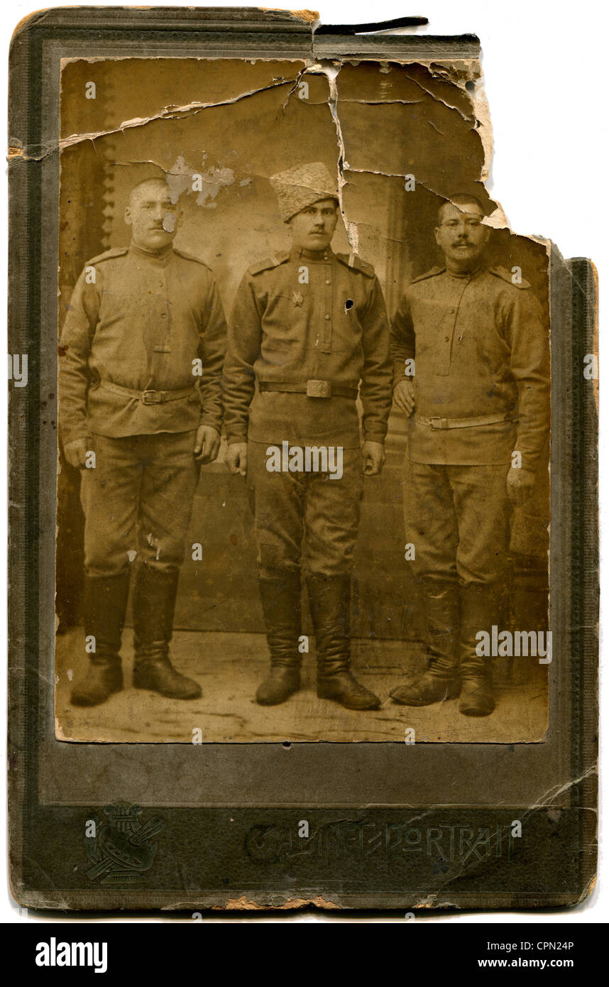 RUSSIA - CIRCA period of the First World War: Antique studio photo of ...