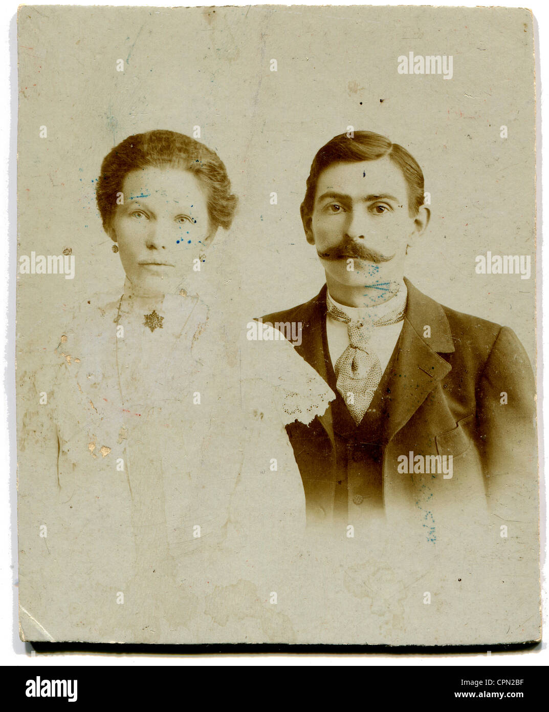 An antique photo shows couple Stock Photo - Alamy