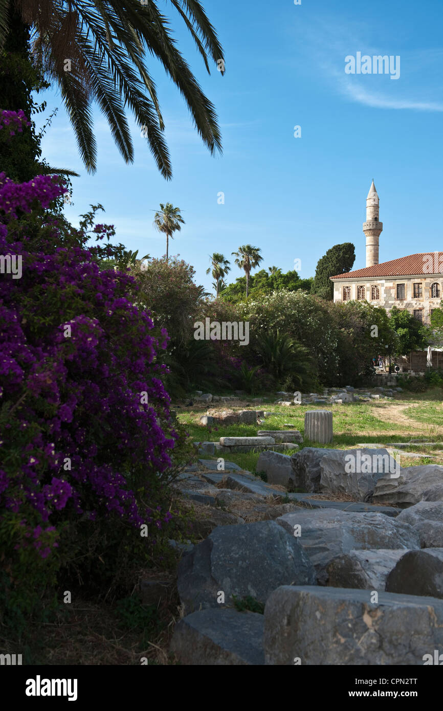 Europe Greece, Dodecanese, Kos, the archeological site of the Harbour ...