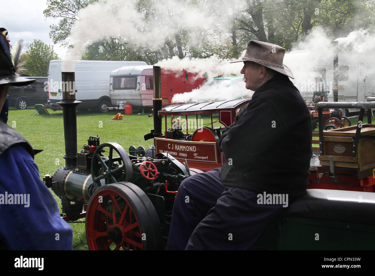 Scale model steam traction engines in steam Stock Photo - Alamy