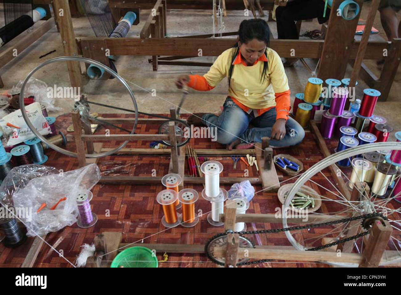 Fabric cambodia industry textiles hi-res stock photography and images ...