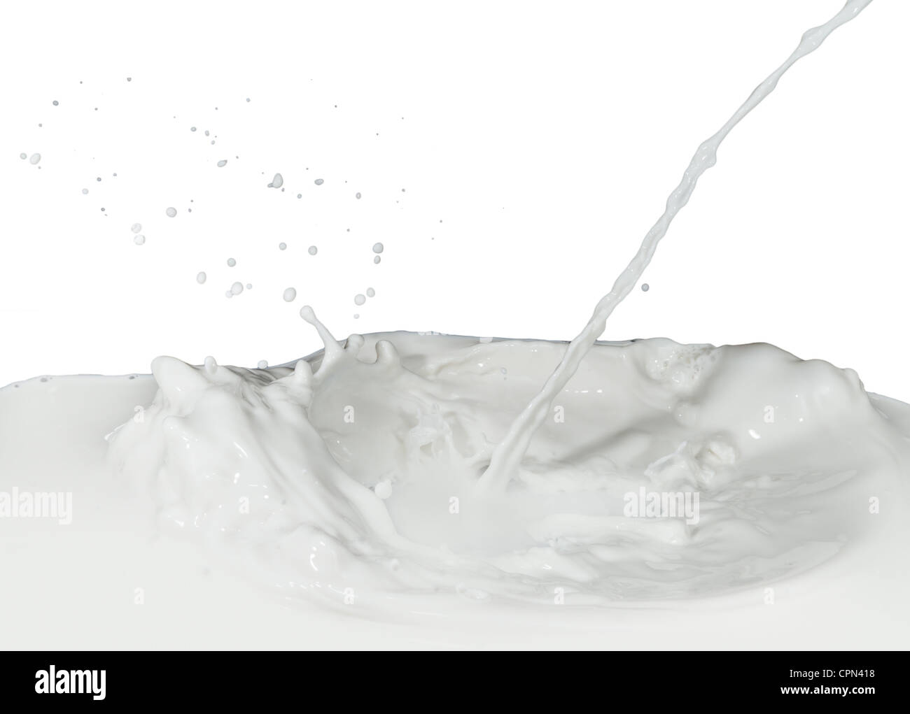 splashing milk isolated on white background Stock Photo - Alamy