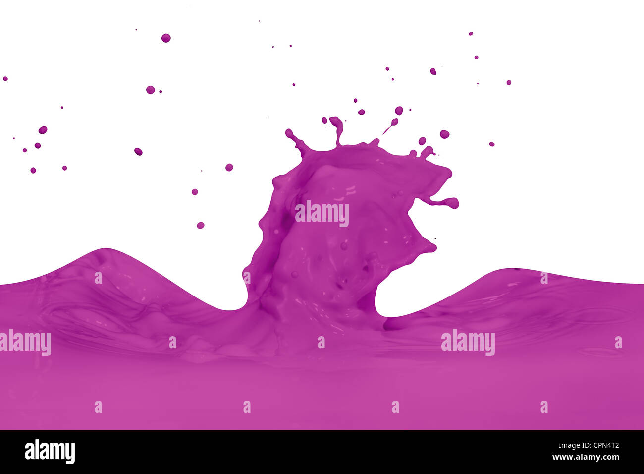 violet paint splashing isolated on white Stock Photo - Alamy