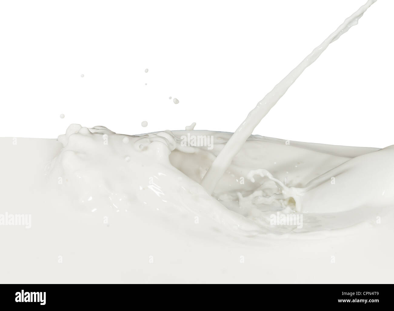 splashing milk isolated on white background Stock Photo - Alamy