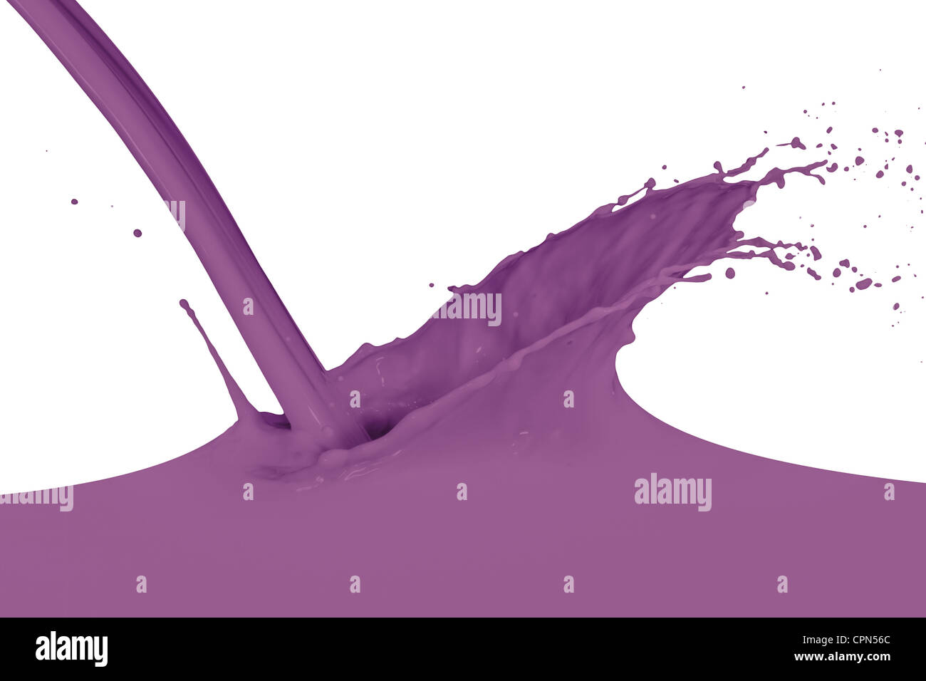 violet paint splashing isolated on white Stock Photo - Alamy