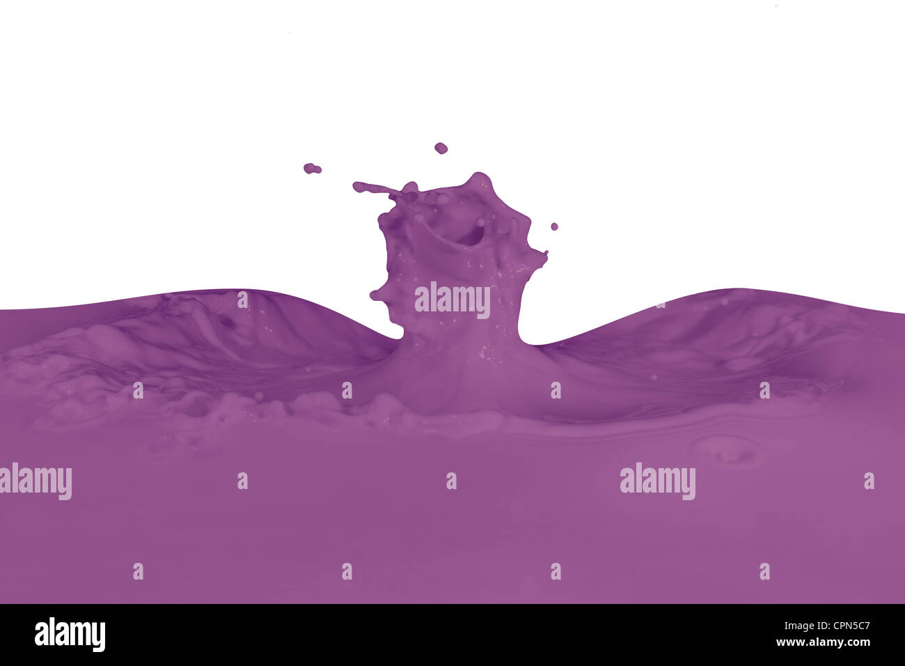 violet paint splashing isolated on white Stock Photo - Alamy