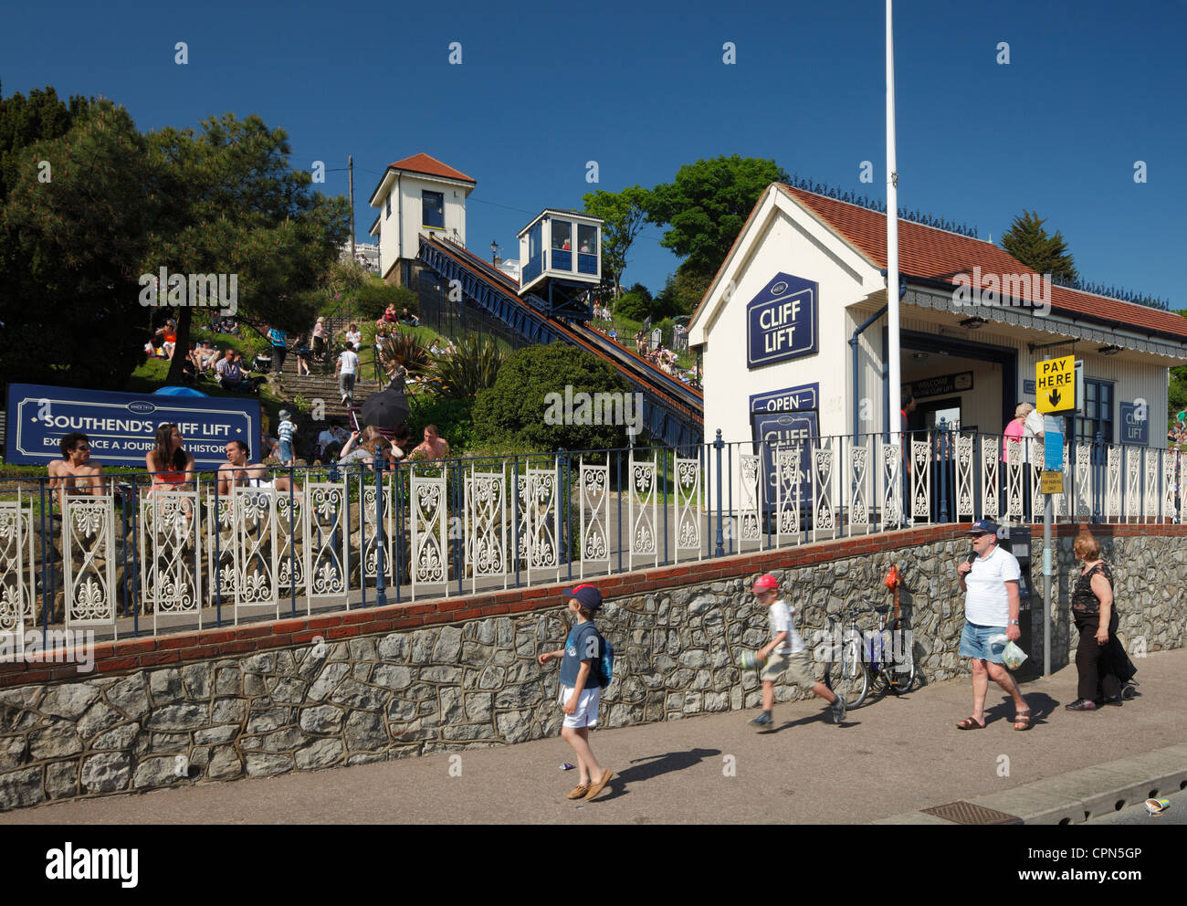Southend on sea, Cliff lift Stock Photo - Alamy