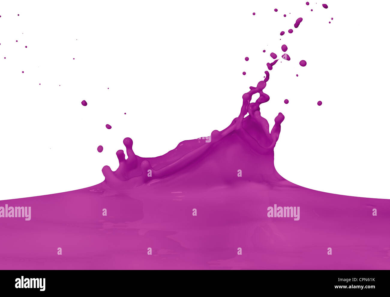 violet paint splashing isolated on white Stock Photo - Alamy