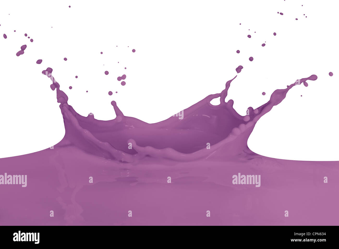 violet paint splashing isolated on white Stock Photo - Alamy