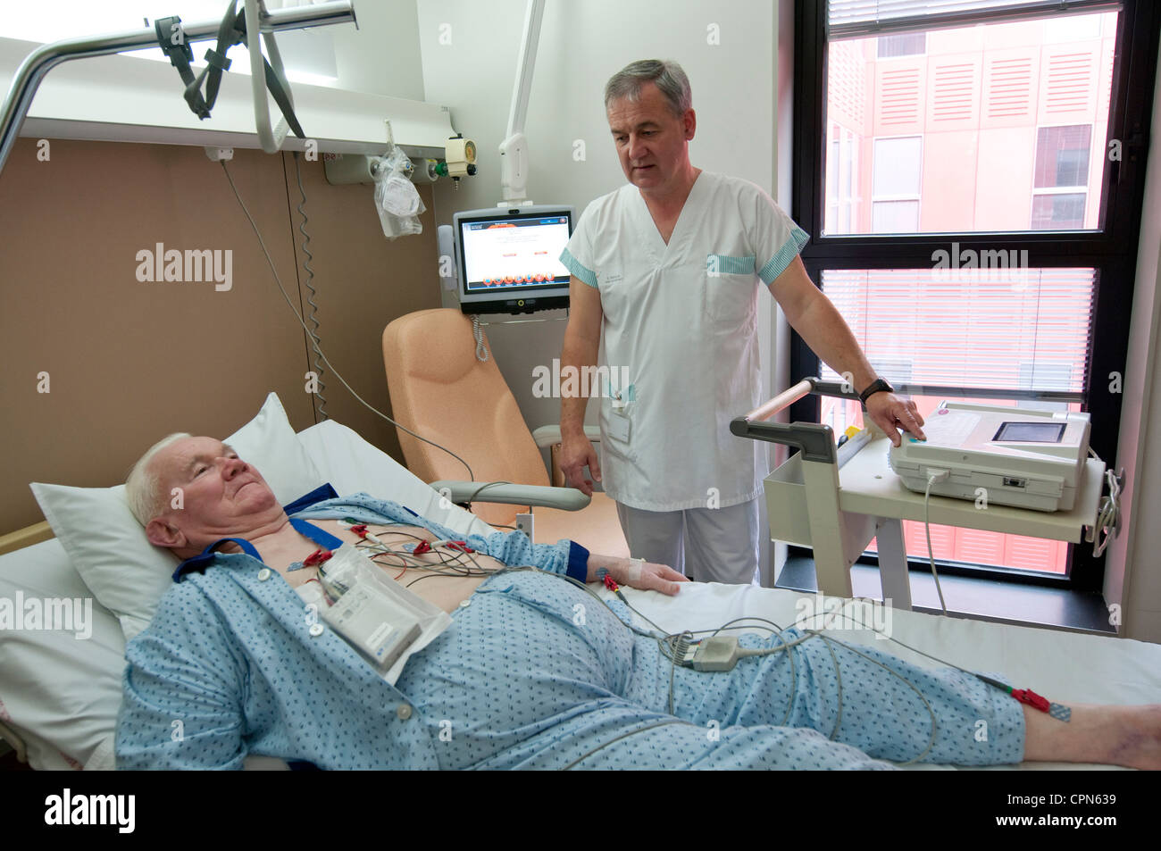 ECG OF AN ELDERLY PERSON Stock Photo - Alamy