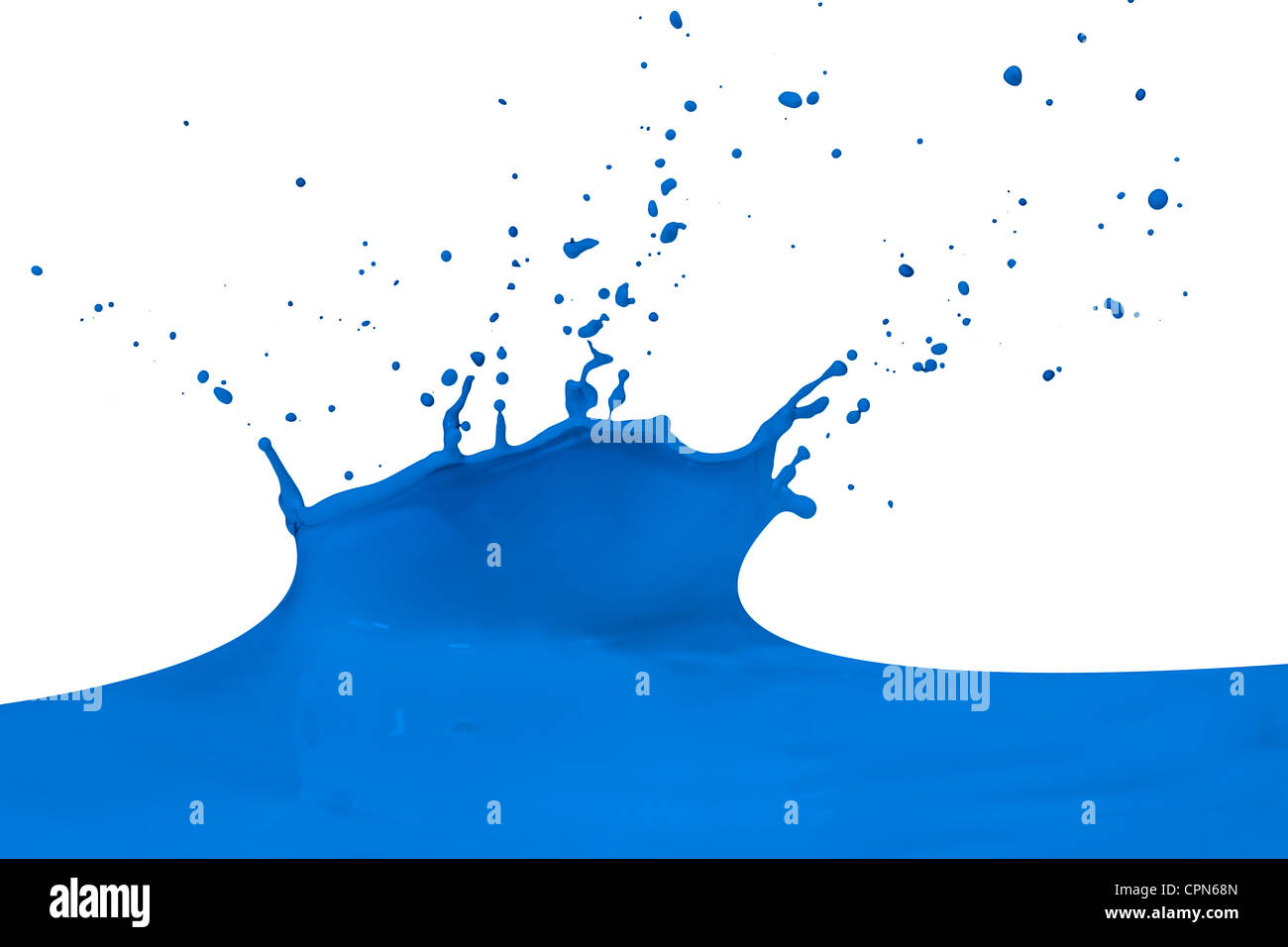blue paint splashing isolated on white Stock Photo - Alamy