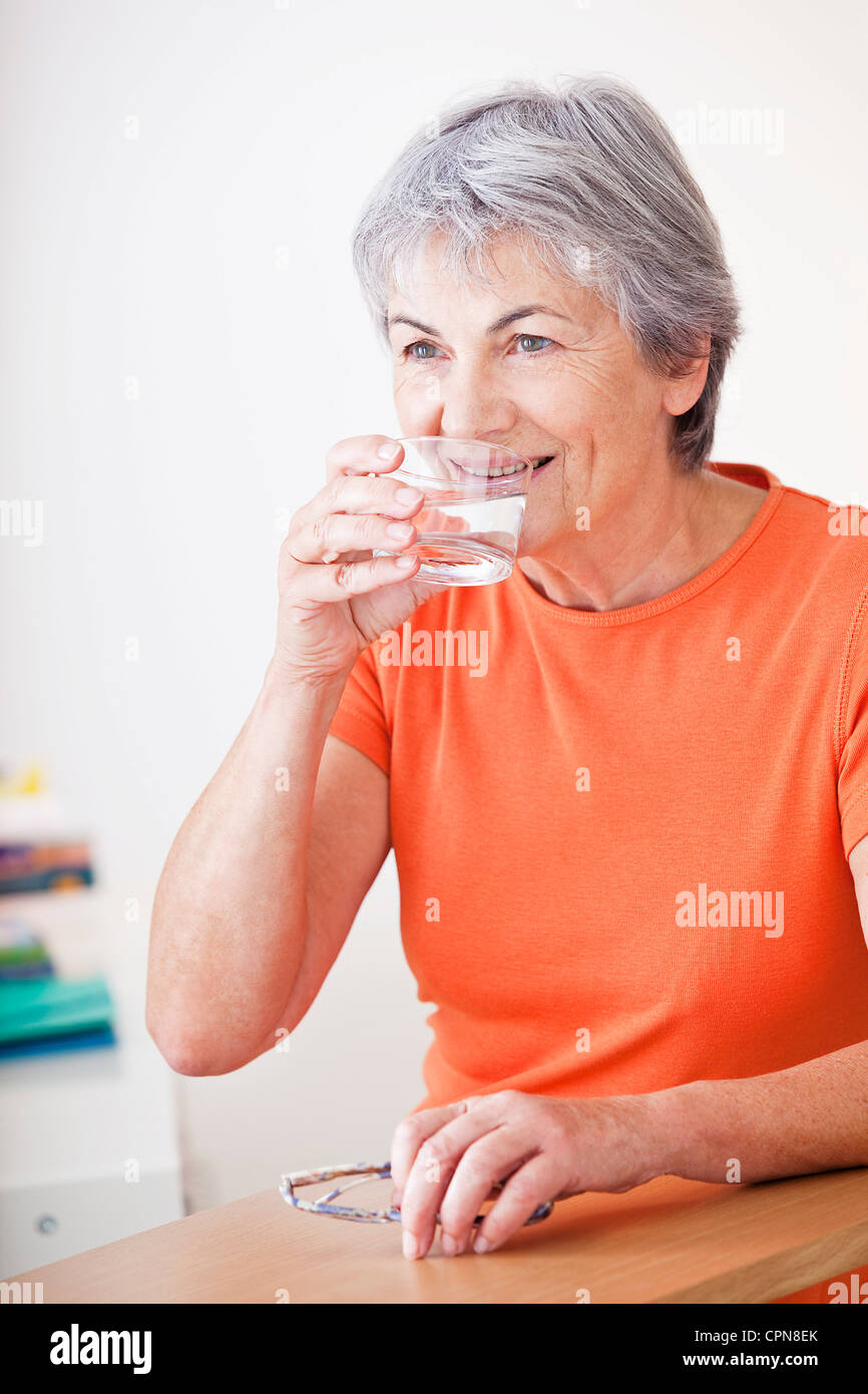 THIRSTY ELDERLY PERSON Stock Photo - Alamy