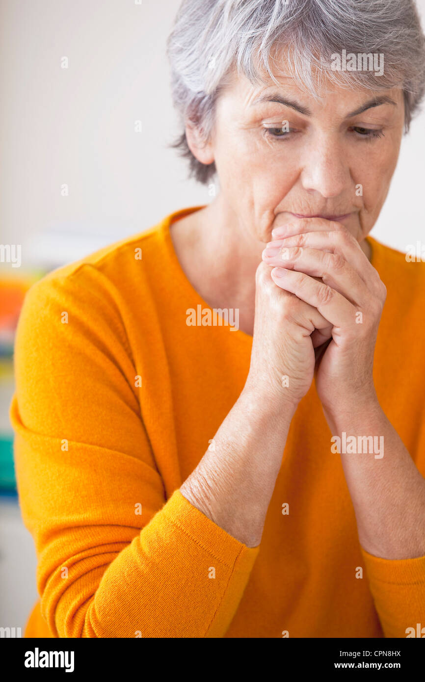 ELDERLY PERSON INDOORS Stock Photo - Alamy