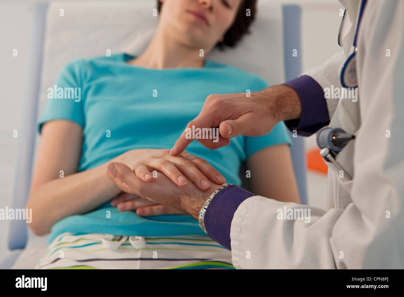 HAND SEMIOLOGY WOMAN Stock Photo - Alamy